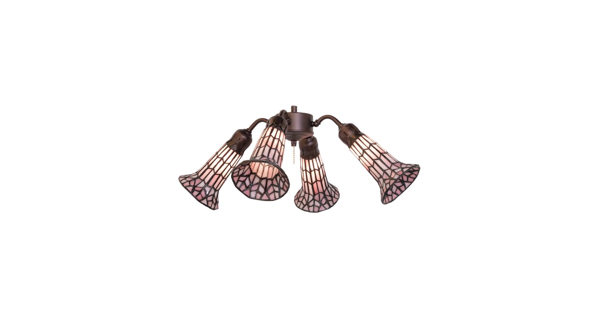 Meyda Tiffany 261517 Stained Glass Pond Lily 19" Wide 4 Light Ceiling ...