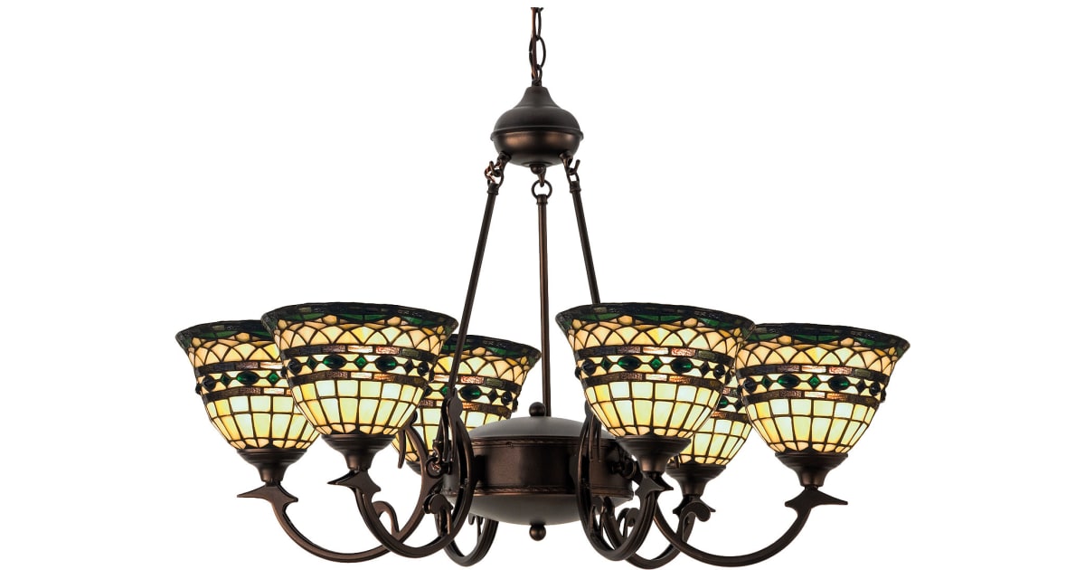 Meyda Tiffany 27402 Tiffany Roman 6 Light 32" Wide Chandelier with ...
