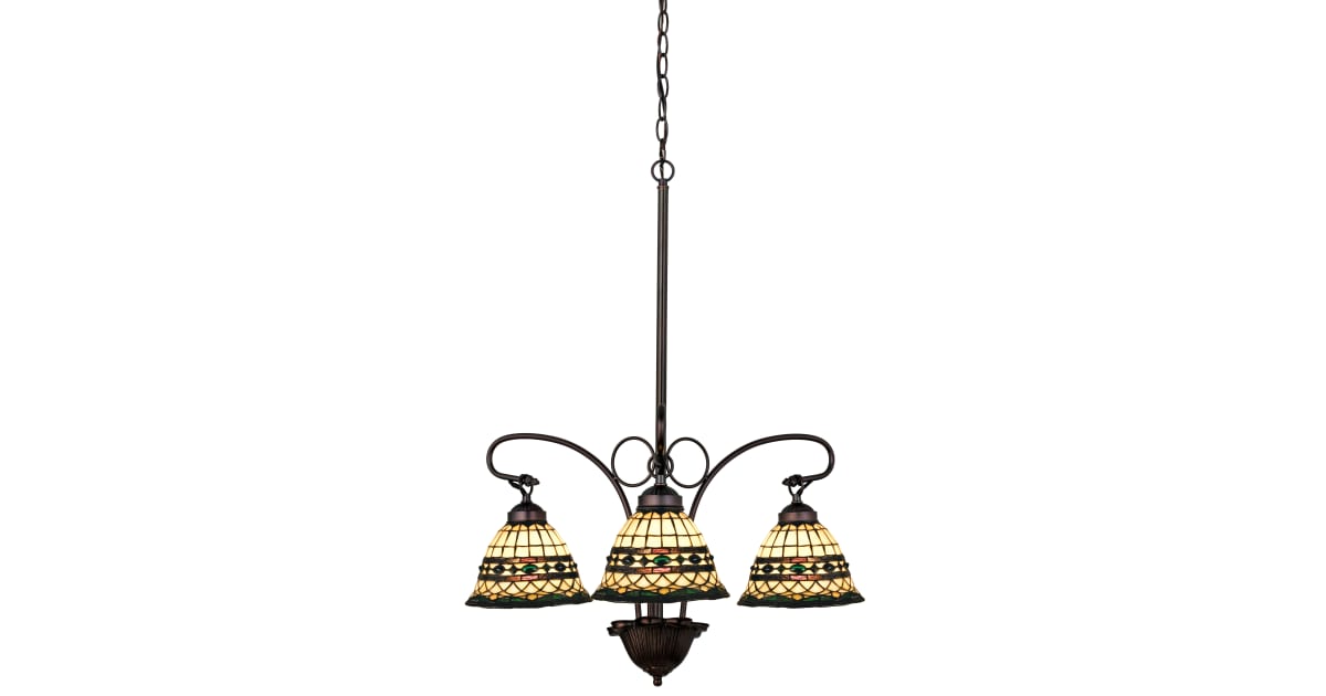 Meyda Tiffany 27421 Tiffany Roman 3 Light 28" Wide Chandelier with ...