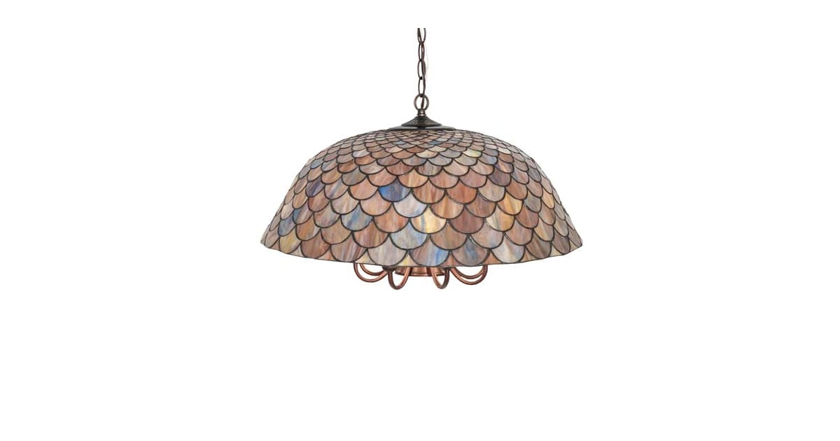 Meyda Tiffany 73157 Tiffany Fishscale 8 Light 12" Wide Pendant ...
