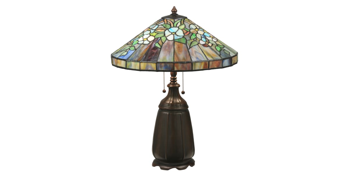 Meyda Tiffany 98010 24" H Handel Dogwood Table Lamp | Ferguson Home