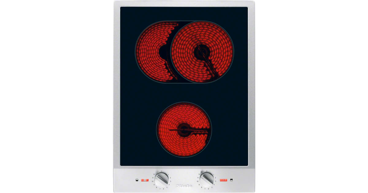 Miele CS1122E208VSS 15 Inch Wide 2 Burner Electric Cooktop with Dual ...