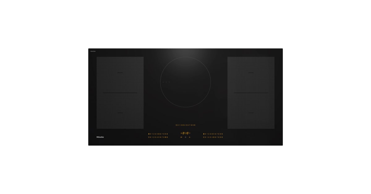 Miele KM7755FLB 42 Inch Wide 5 Burner Induction Cooktop with Twin ...