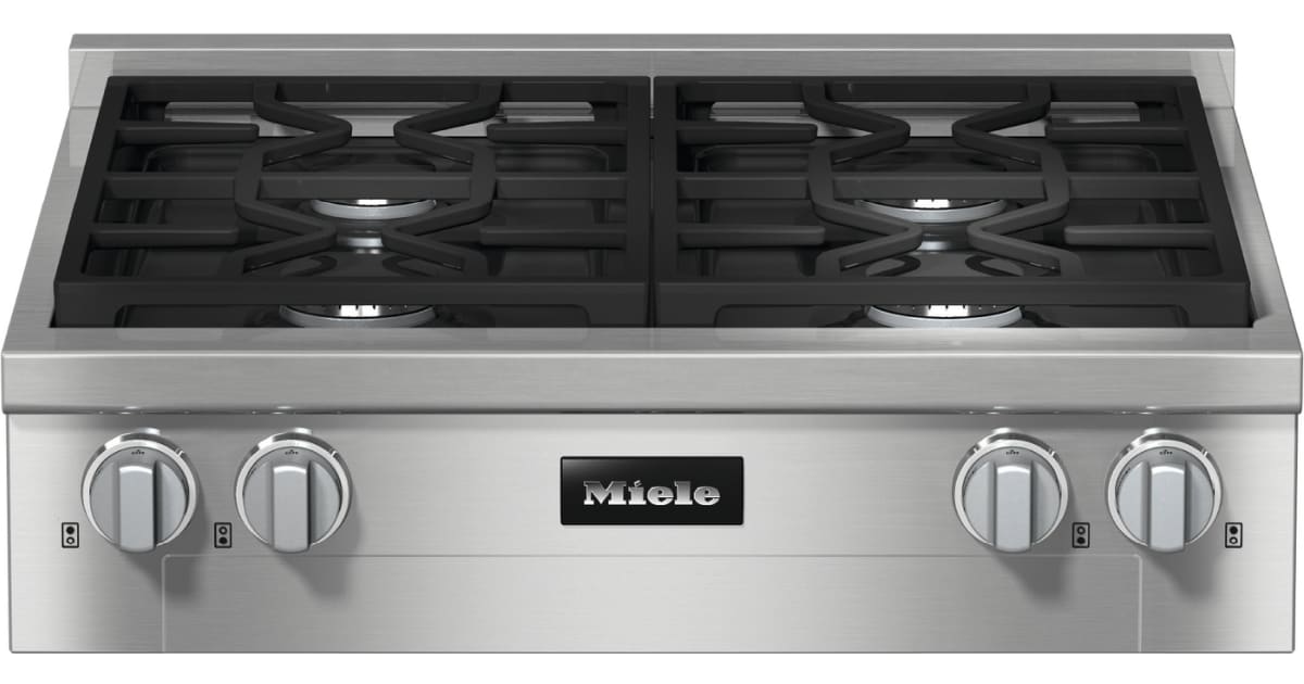 Miele KMR1124-3LP 30 Inch Wide 4 Burner Liquid Propane Rangetop with ...