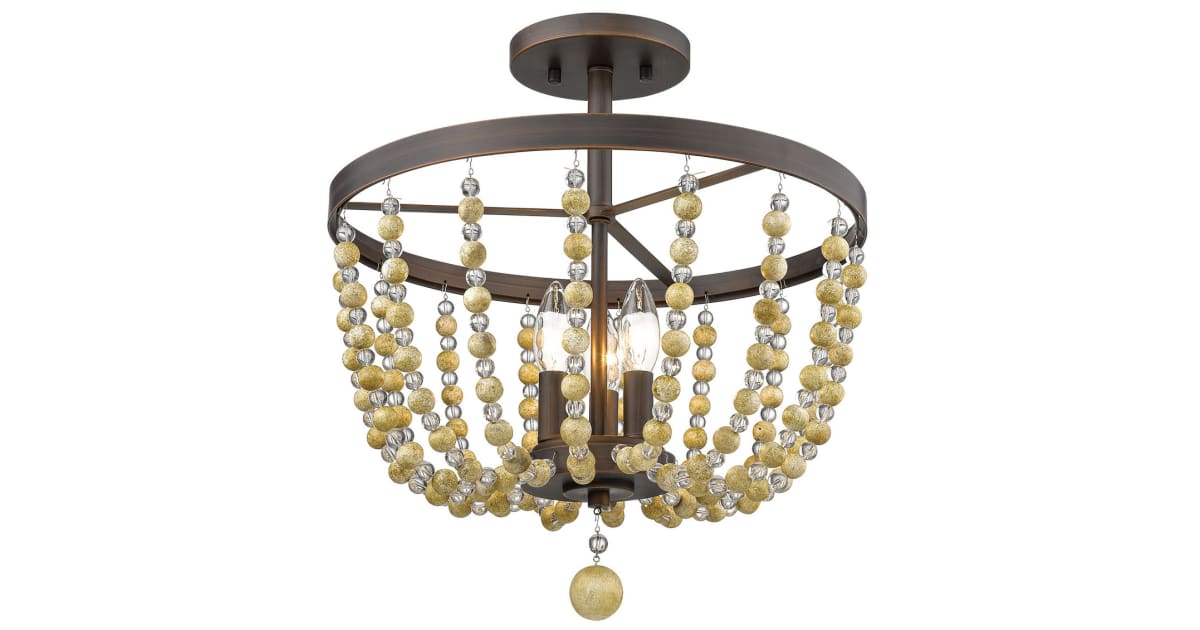 Millennium Lighting 213-RBZ Victoria 3 Light 16" Wide Semi-Flush ...