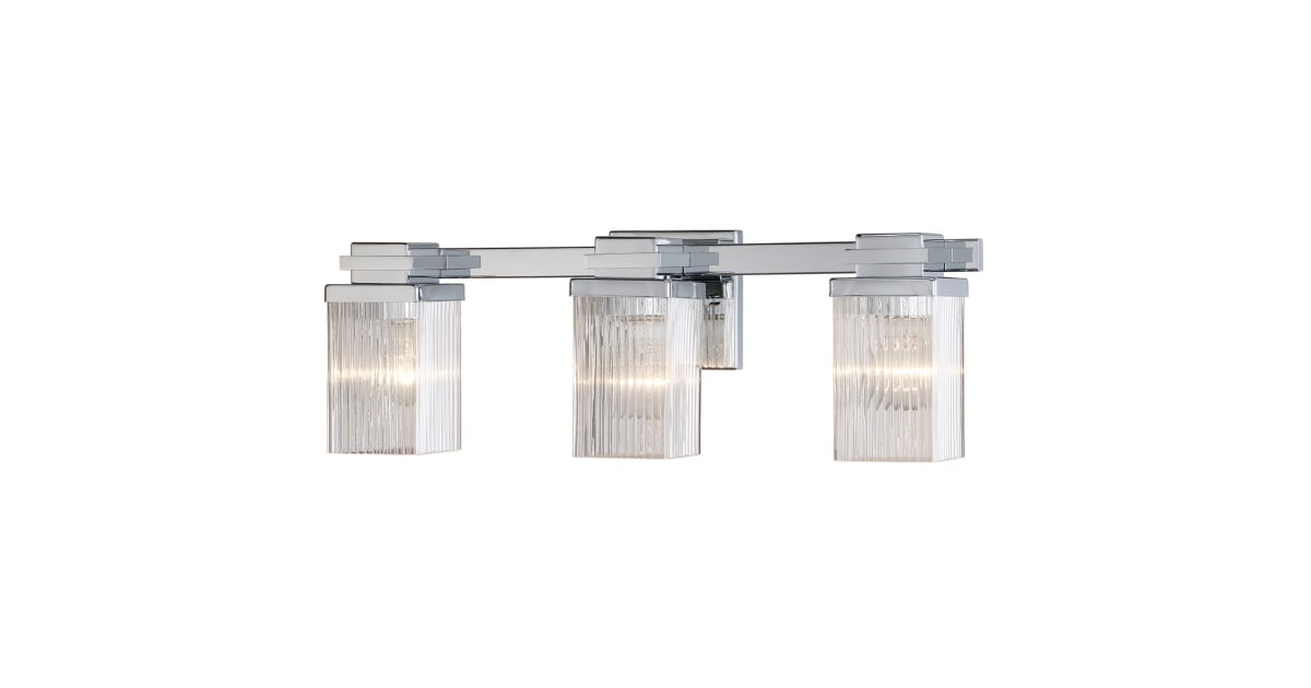 Millennium Lighting 343-CH 3 Light 22" Wide Vanity Light with Clear ...