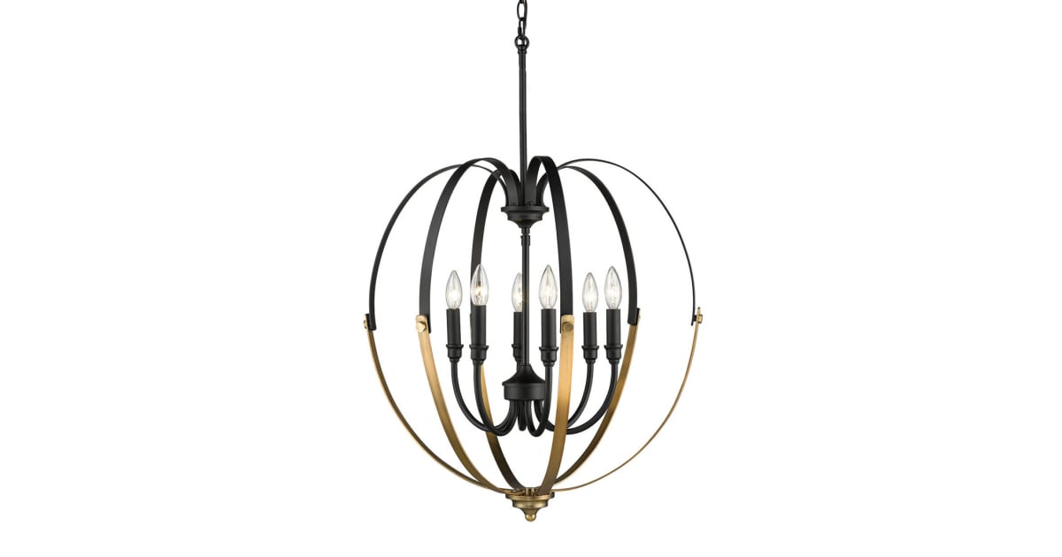 Millennium Lighting 446-MB/HBZ 6 Light 24" Wide Chandelier | Build.com