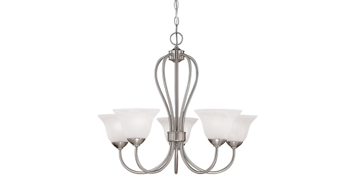 Millennium Lighting 75-SN Main Street 5 Light Single Tier Chandelier ...
