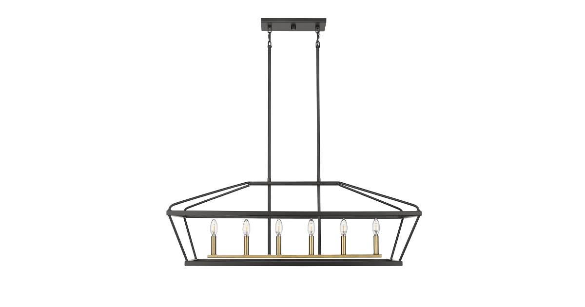 Millennium Lighting 13406-MB/VB Surrey 6 Light 42" Wide Taper Candle ...
