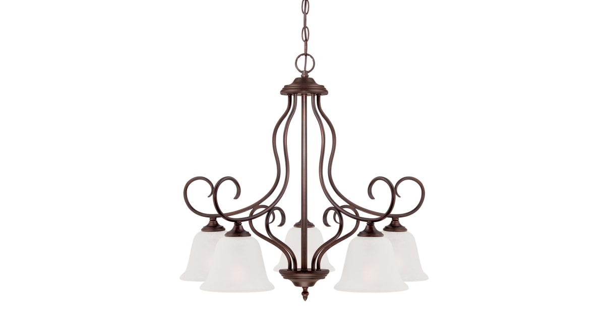 Millennium Lighting 1535-RBZ Cleveland 5 Light 1 Tier Chandelier ...