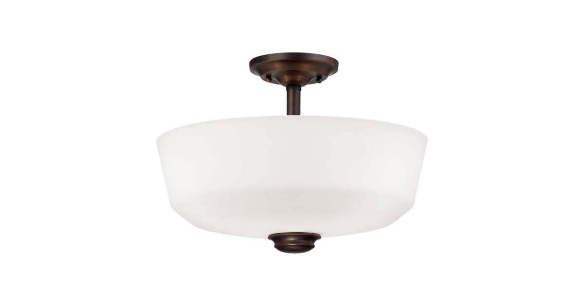 Millennium Lighting 2152-RBZ Cimmaron 2 Light Semi-Flush Ceiling ...