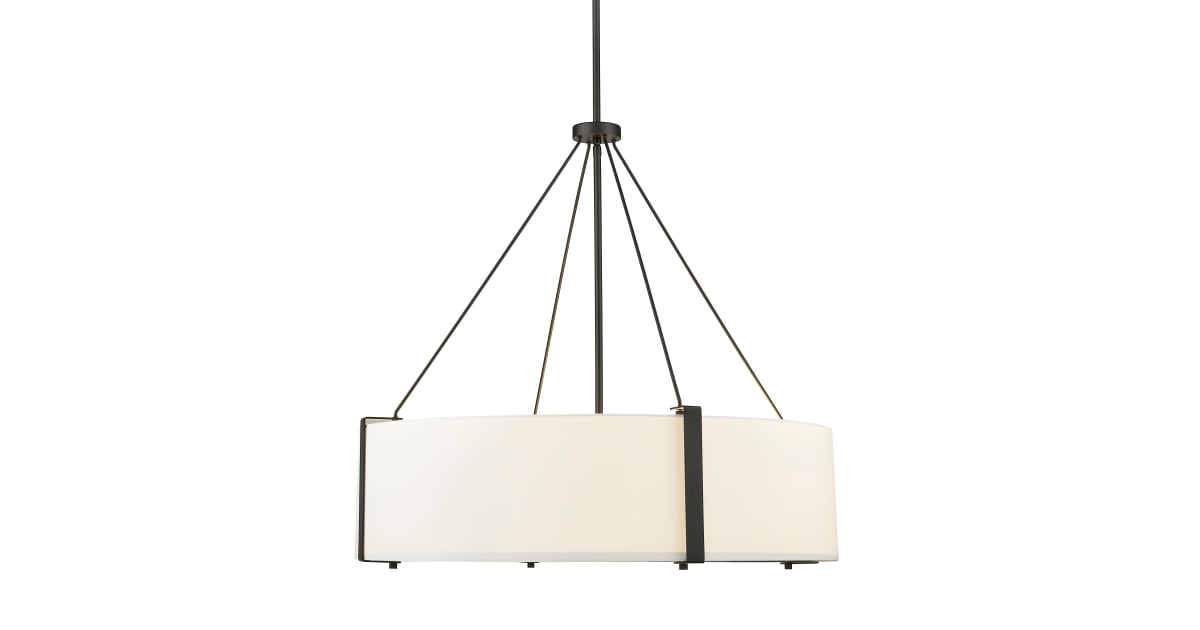 Millennium Lighting 28206-MB/WH Telfar 6 Light 30" Wide Pendant ...