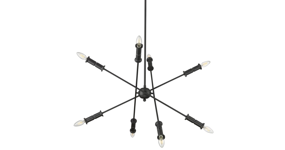 Millennium Lighting 29108-MB Potiss 8 Light 33" Wide Sputnik Chandelier ...