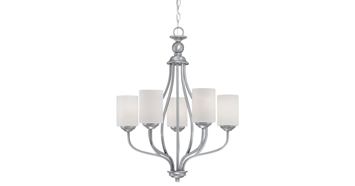 Millennium Lighting 3055-BPW Lansing 5 Light 1 Tier Shaded Chandelier ...