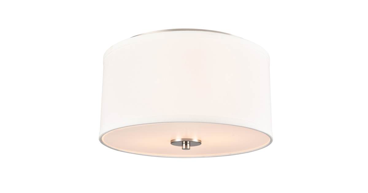Millennium Lighting 41002-BN Guyten 2 Light 13" Wide Flush Mount Drum ...