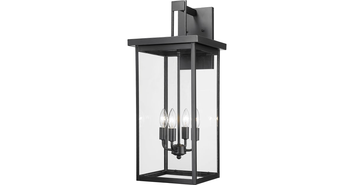 Millennium Lighting 42603-PBK Barkeley 4 Light 27" Tall Outdoor Wall ...