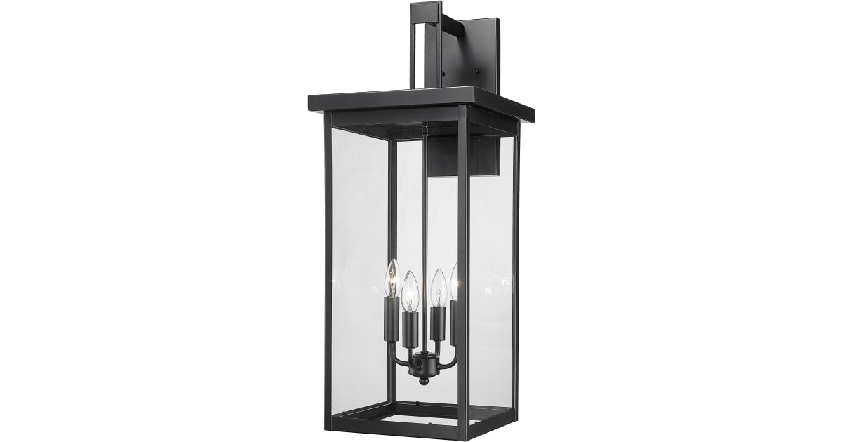Millennium Lighting 42606-PBK Barkeley 4 Light 30" Tall Outdoor Wall ...