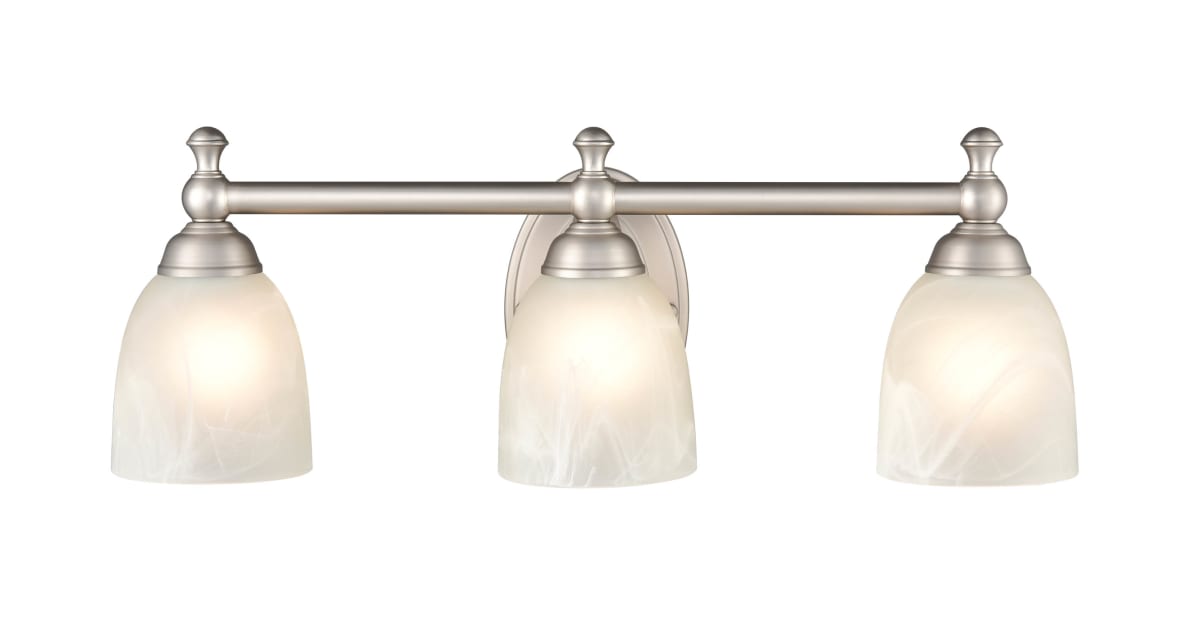 Millennium Lighting 4303-SN 3 Light 22" Wide Vanity Light with Frosted ...