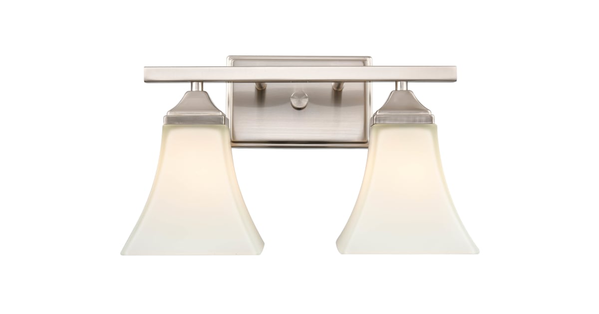 Millennium Lighting 4502-BN 2 Light 14" Wide Vanity Light with Frosted ...