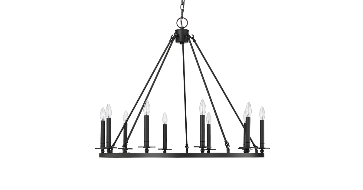 Millennium Lighting 46710-MB Florence 10 Light 36" Wide Taper Candle ...