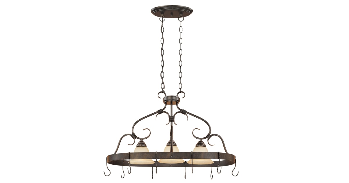 Millennium Lighting 523-BG 3 Light Single Tier Linear Chandelier with ...