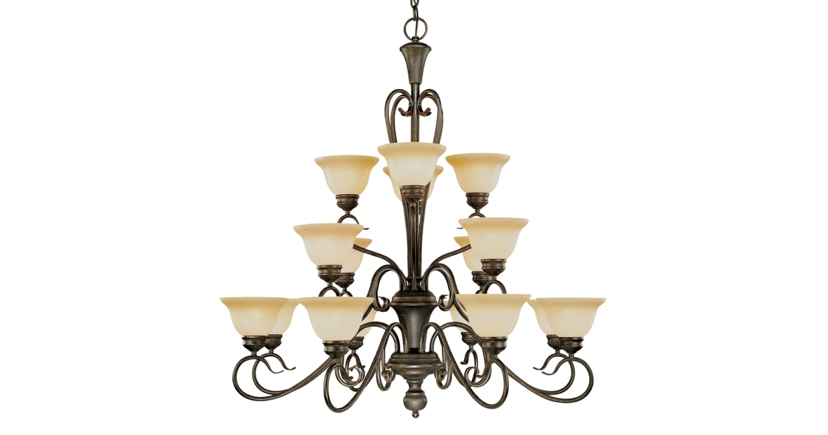 Millennium Lighting 6016-BG Devonshire 16 Light Three Tier Chandelier ...