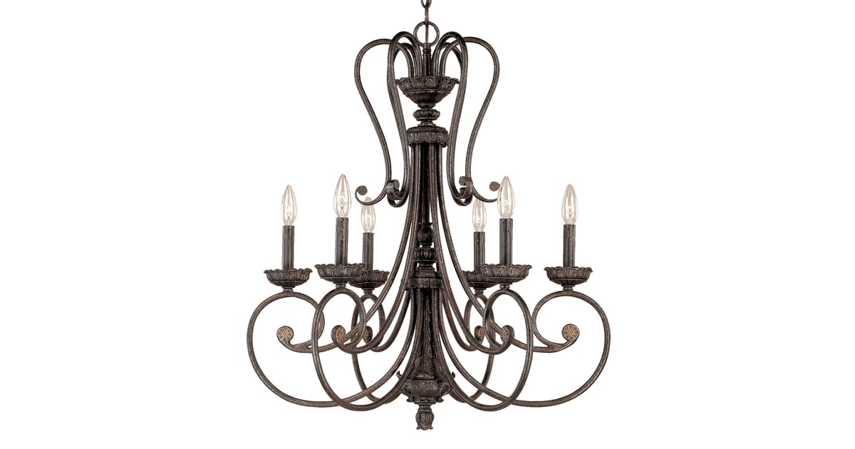 Millennium Lighting 7006-BG Brunswick 6 Light Single Tier Chandelier ...