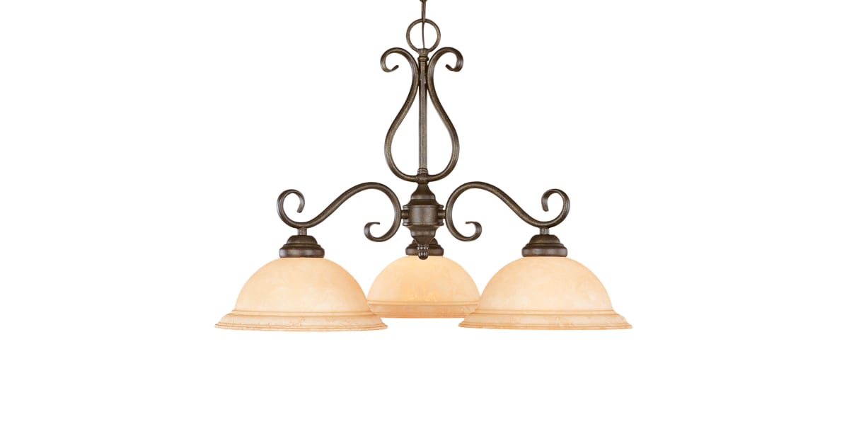 Millennium Lighting 973-BG Manchester 3 Light Single Tier Chandelier ...