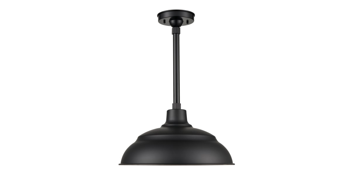 Millennium Lighting LEDRWHS14-SB-RS1-SB LED RLM Outdoor 14" Warehouse ...