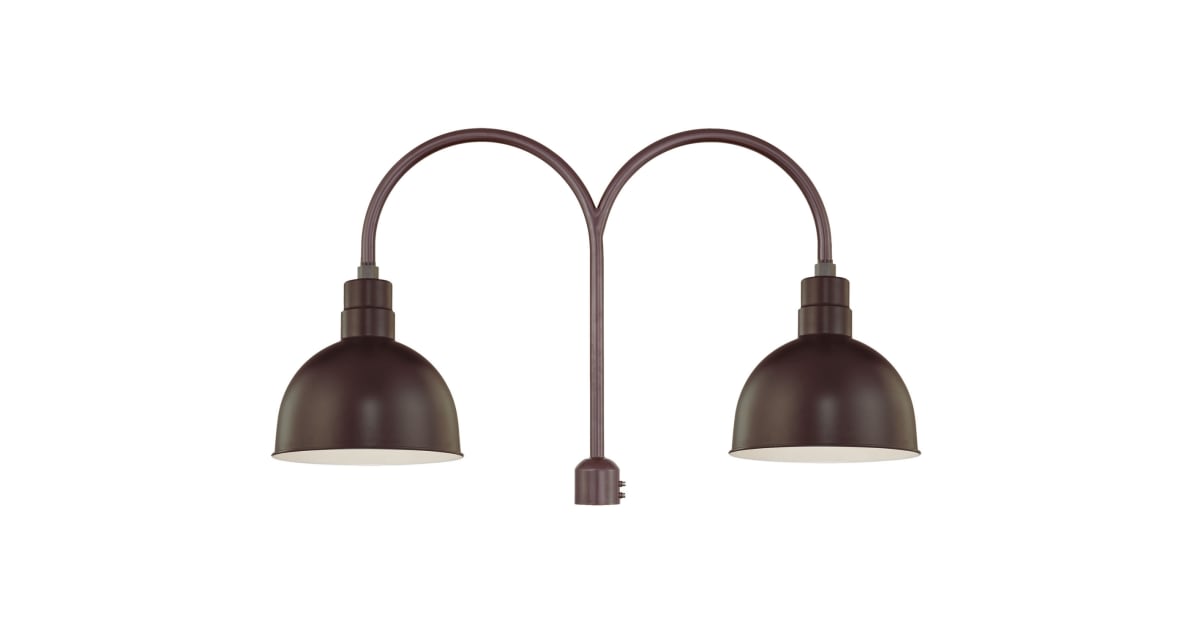 Millennium Lighting RDBS12-RPAD-ABR RLM 2 Light Post Light with 12 ...