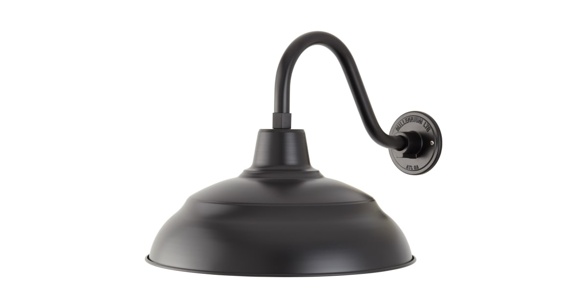 Millennium Lighting UWS17GN15-SB R Series 1 Light 15" Tall Wall Sconce ...