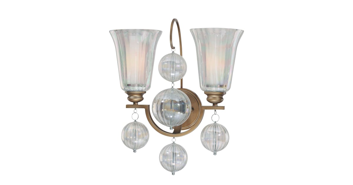 Minka Lavery 4502-292 Two Light Wall Sconce from the Terzetto ...