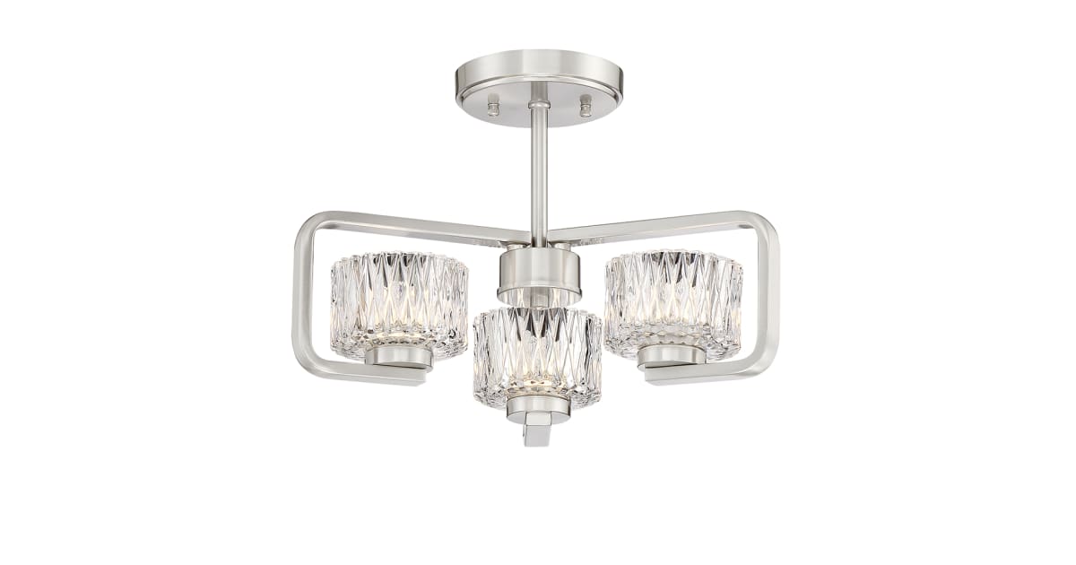 Minka Lavery 27293 Good Lumens 3 Light 15" Wide LED Semi-Flush Ceiling ...