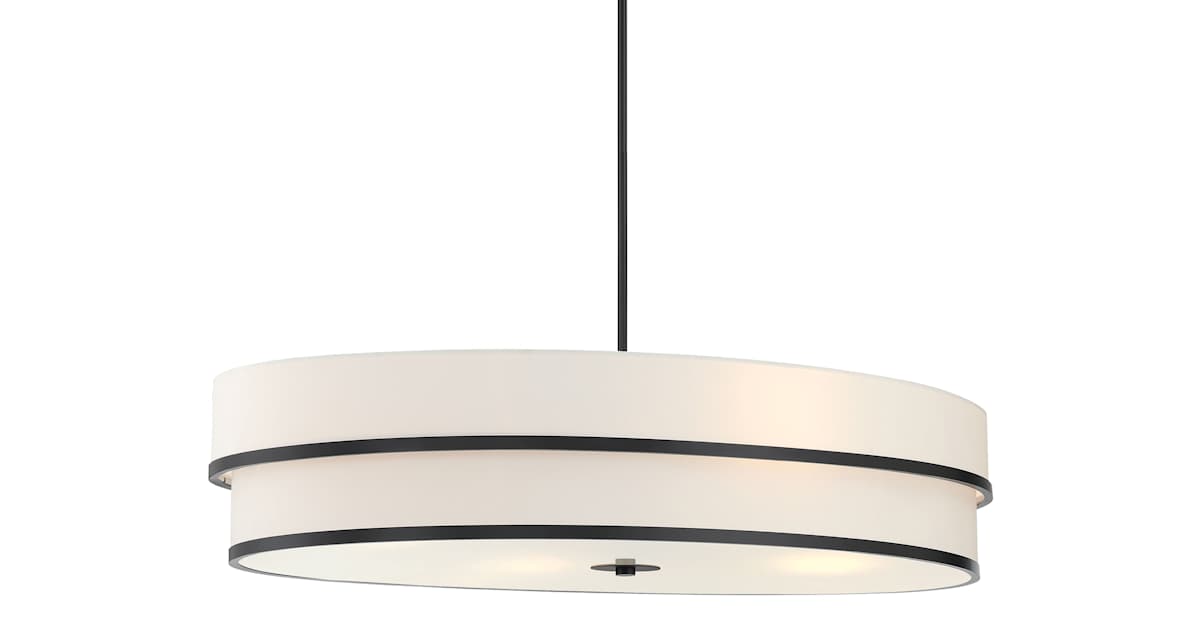 Minka Lighting 2449-66A Cascade 4 Light 42" Wide Pendant with White ...