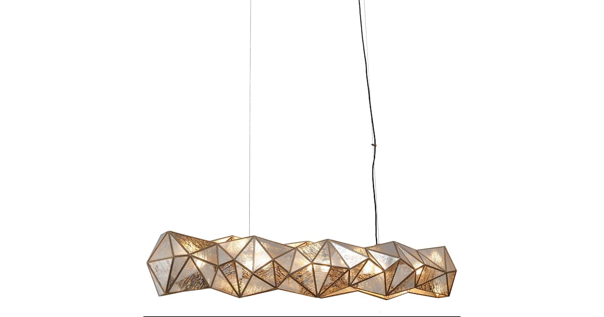 Minka Lighting N1697-863 Geo-Gem 6 Light 62" Wide Linear Chandelier ...