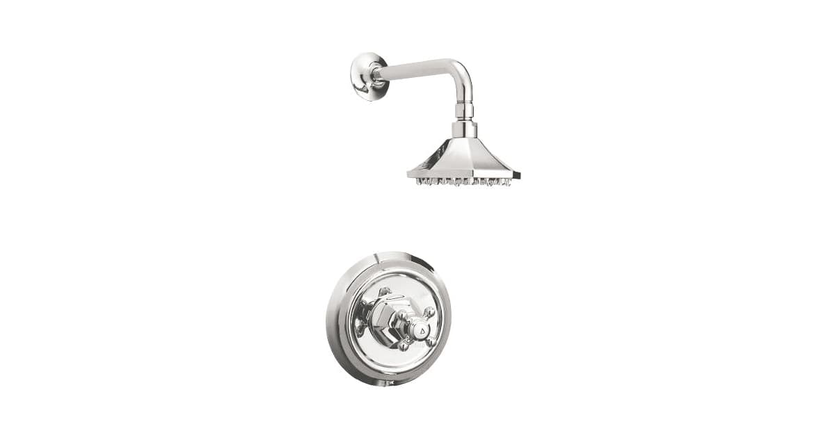 Mirabelle MIRBR1HSBN Boca Raton Shower Trim Package with Single ...