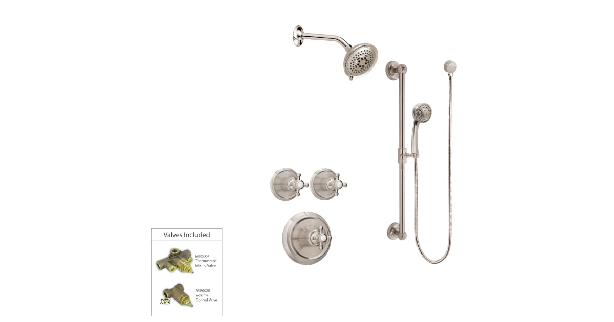 Mirabelle MIRBRCST2VSH-BN Luxury Shower System: Includes Multi-Function ...