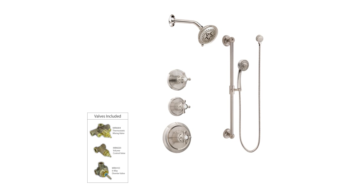 Mirabelle MIRBRCSTVDSH-BN Luxury Shower System: Includes Multi-Function ...