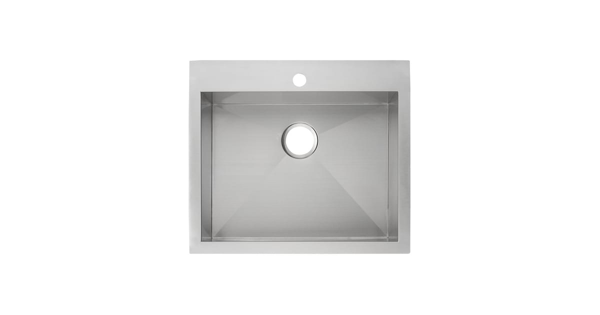 Mirabelle MIRDM2522Z1 25" Drop In or Undermount Single Basin Kitchen ...