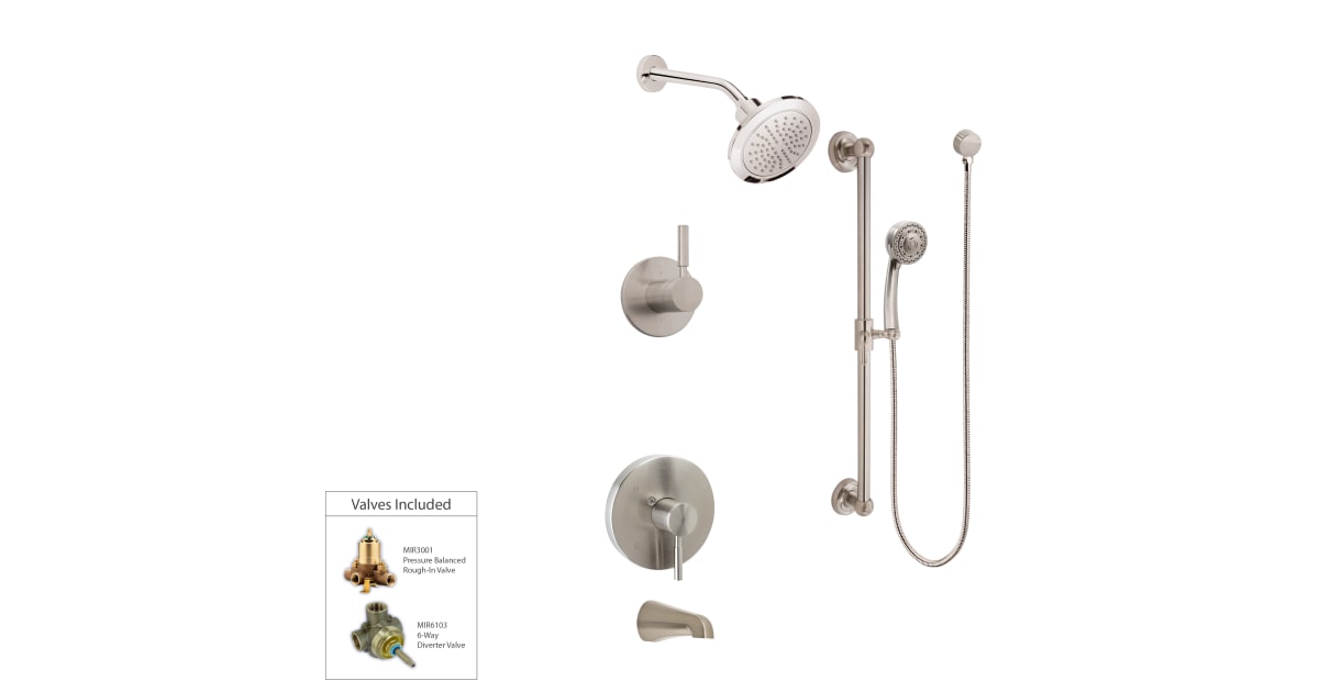 Mirabelle MIREDCEDDSHF-BN Luxury Shower System: Includes Shower Head ...