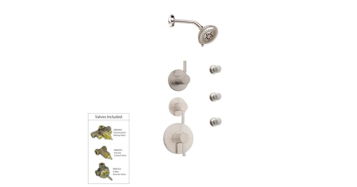 Mirabelle MIREDCSTVDS3B-BN Luxury Shower System: Includes Multi ...