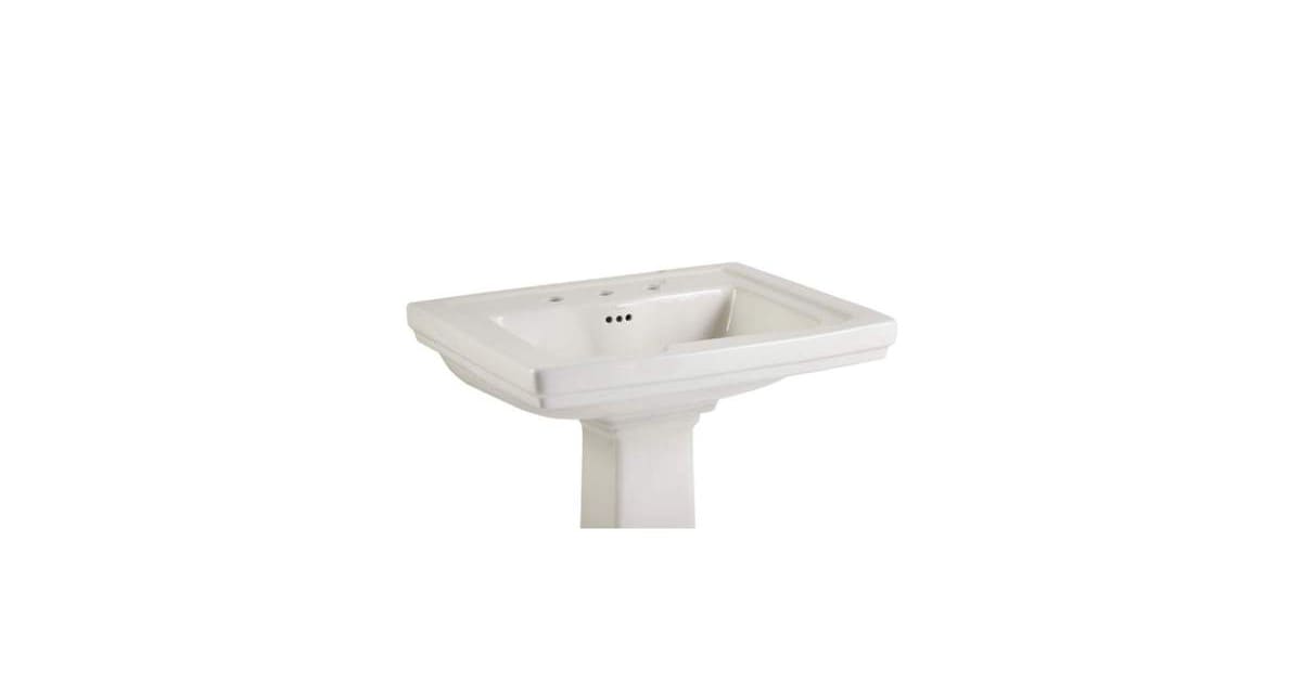 Mirabelle MIRKW358AWH Key West 28" Porcelain Pedestal Bathroom Sink ...