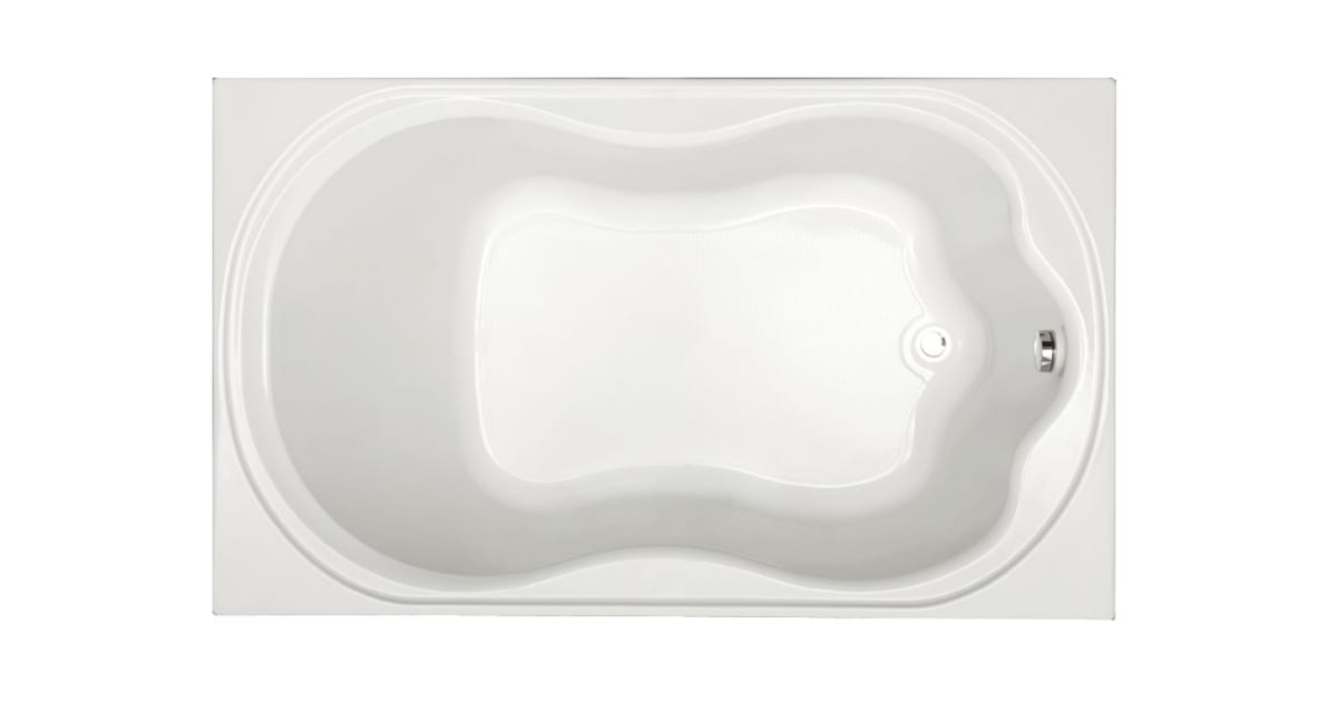 Mirabelle MIRKWA6036BS 60" X 36" Drop-In Air Bath Tub with Reversible ...