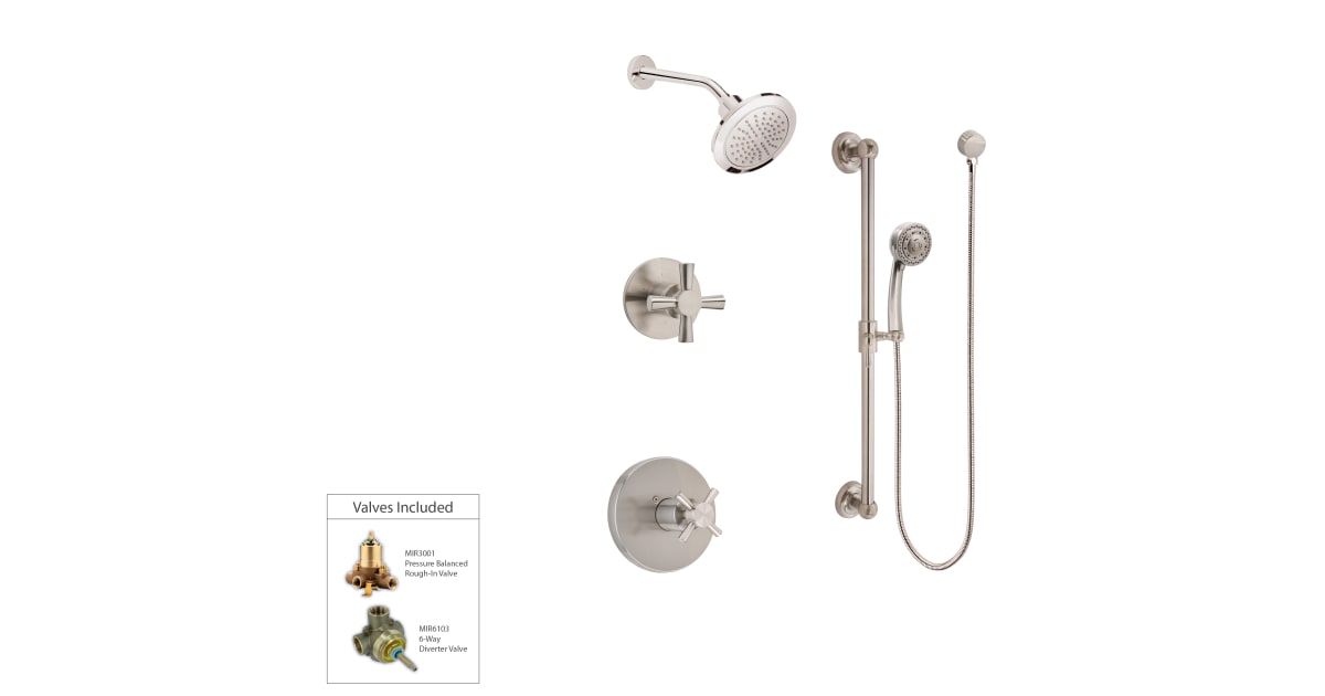 Mirabelle MIRMLCMLDSH-BN Luxury Shower System: Includes Shower Head ...
