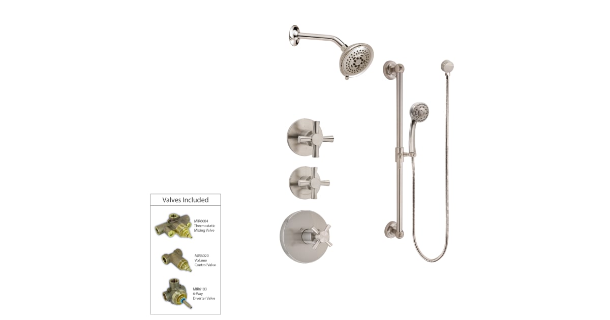 Mirabelle MIRMLCSTVDSH-BN Luxury Shower System: Includes Multi-Function ...