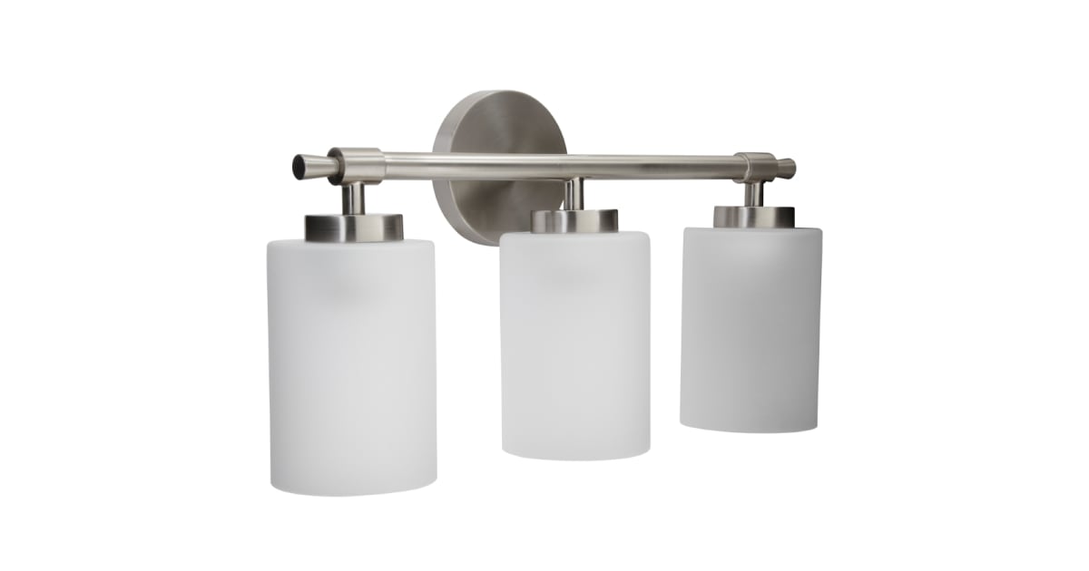 Mirabelle MIRMLED3LGTBN Edenton 3-Light Bathroom Vanity Fixture ...