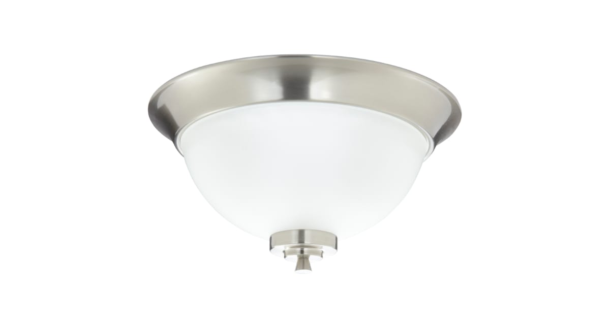 Mirabelle MIRMLEDFMLGTBN Edenton 2-Light Flush-Mount Bathroom Ceiling ...
