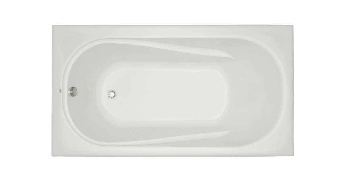 Mirabelle MIRPRA6032BS Provincetown 60" X 32" Drop-In Air Bath Tub with ...
