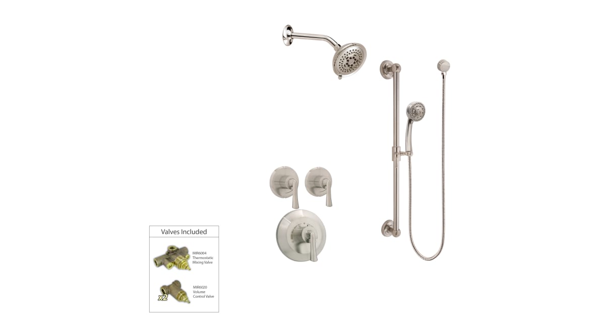Mirabelle MIRPRCST2VSH-BN Luxury Shower System: Includes Multi-Function ...