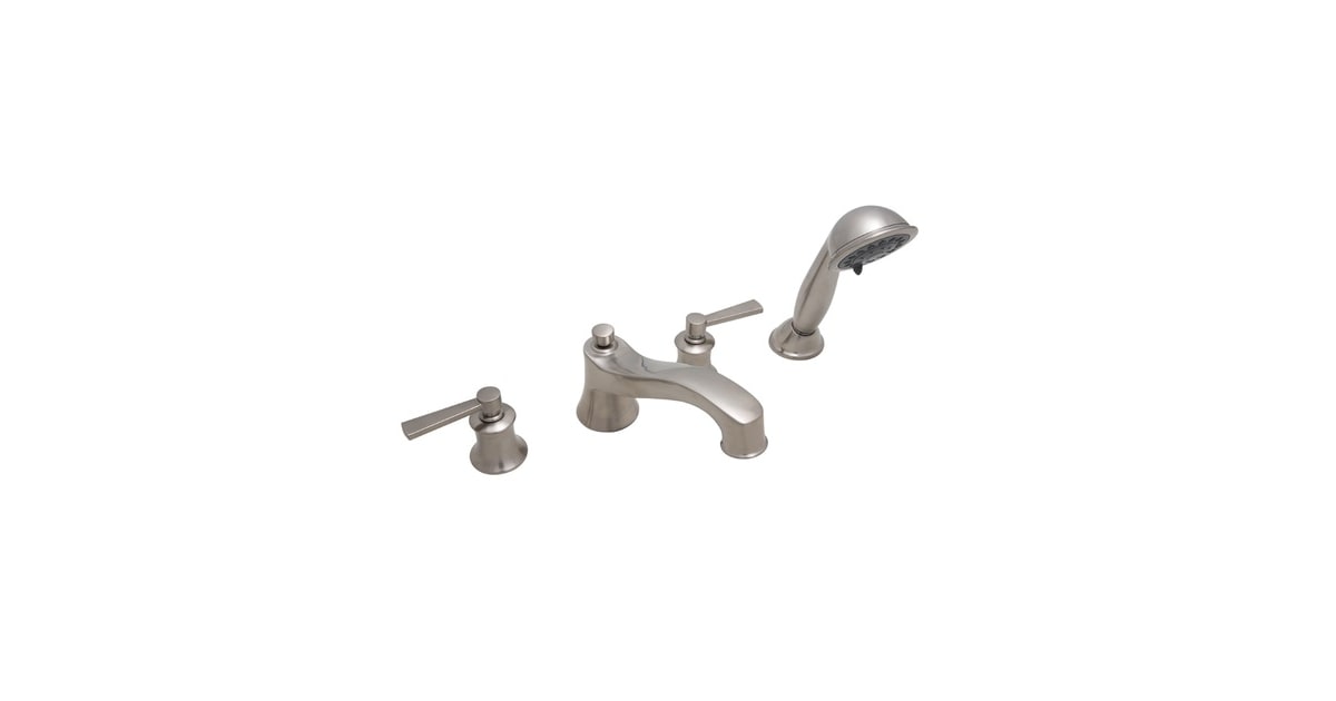 Mirabelle MIRPT4RTBN Pendleton Deck Mounted Roman Tub Filler with Built ...